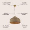 Bay Isle Home™ Aaroosh 1 - Light Dome Pendant with Rope Accents ...