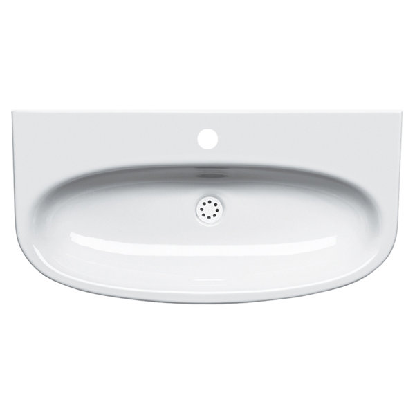 Catalano Muse 100 19.69'' White Fireclay U-Shaped Bathroom Sink ...