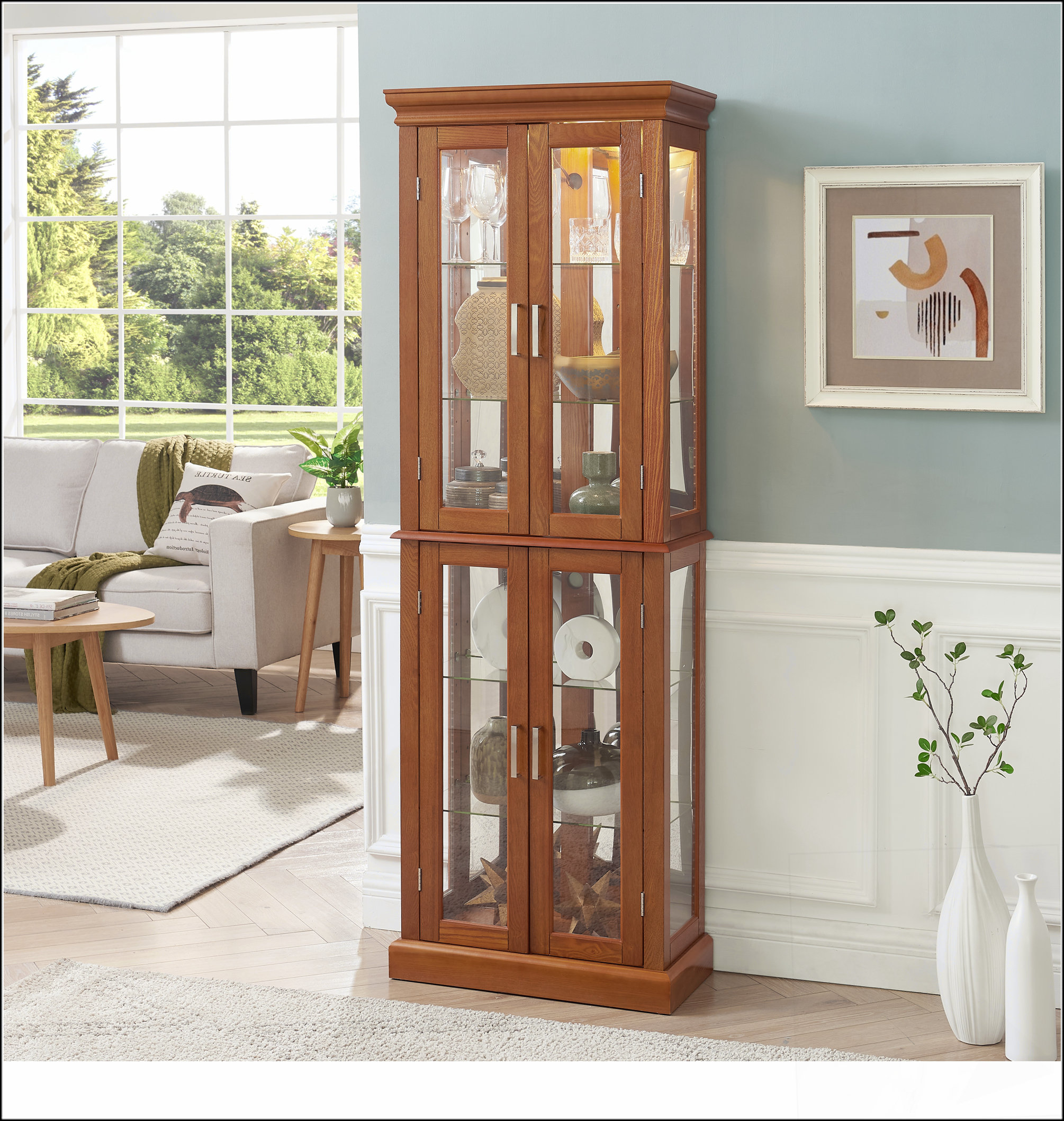 One Allium Way® Rustic White Cabinet with Ample Storage, Perfect for ...