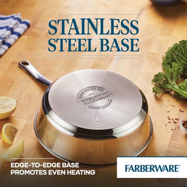 Farberware Millennium Stainless Steel Cookware Pots and Pans Set, 10 ...
