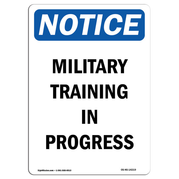 SignMission Military Training in Progress Sign | Wayfair