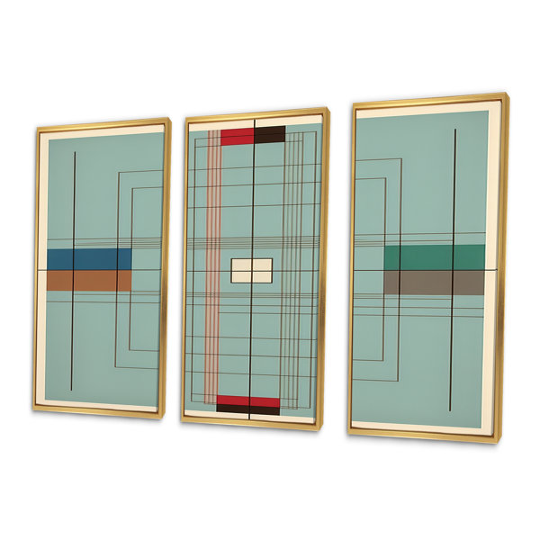 DesignArt " Vintage Mid-century Graphics IV " 3 - Pieces | Wayfair