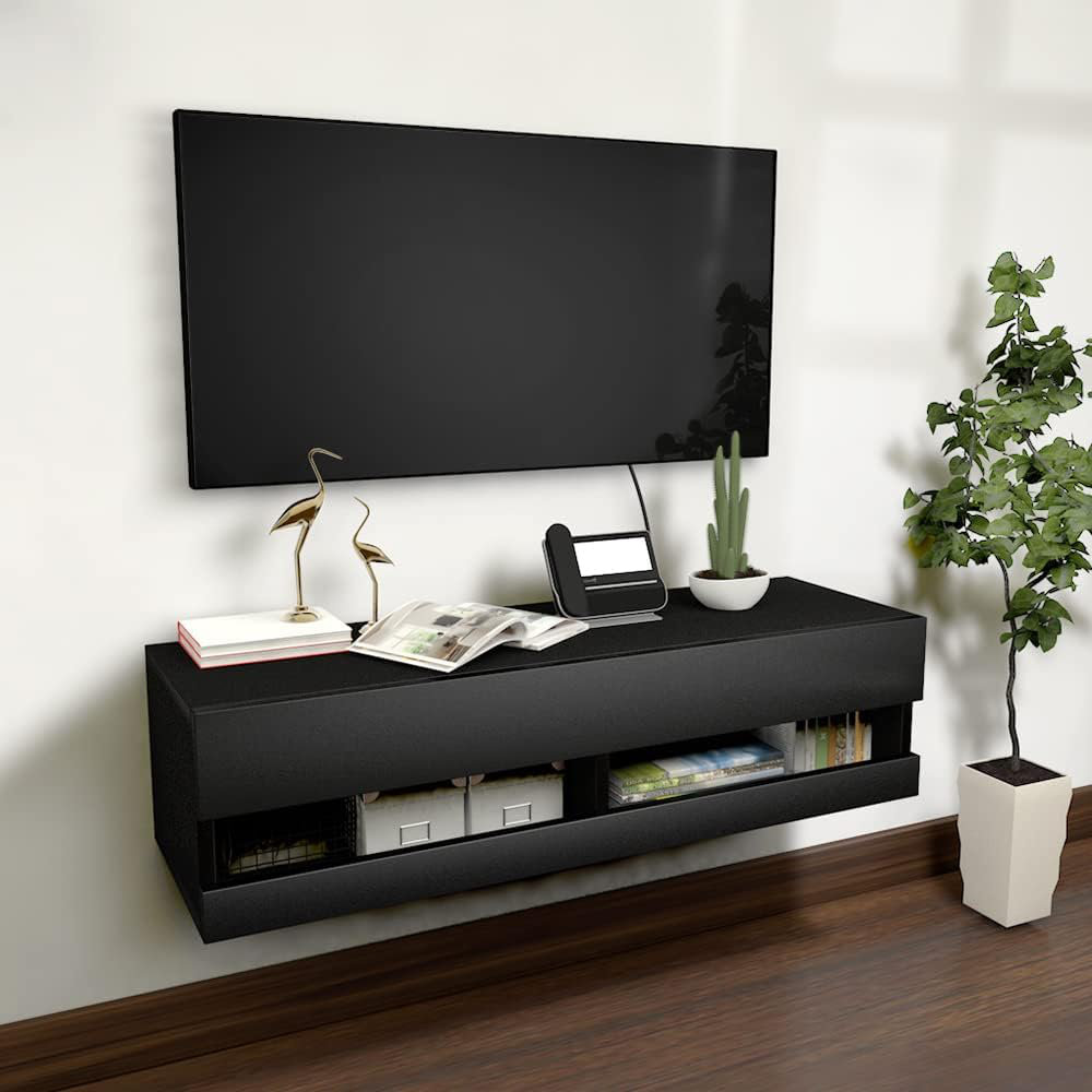Ebern Designs Floating TV Shelf Wall Mounted TV Stand, Floating ...