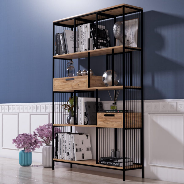East Urban Home O'carroll 70.9" H x 47.2" W Etagere Bookcase | Wayfair