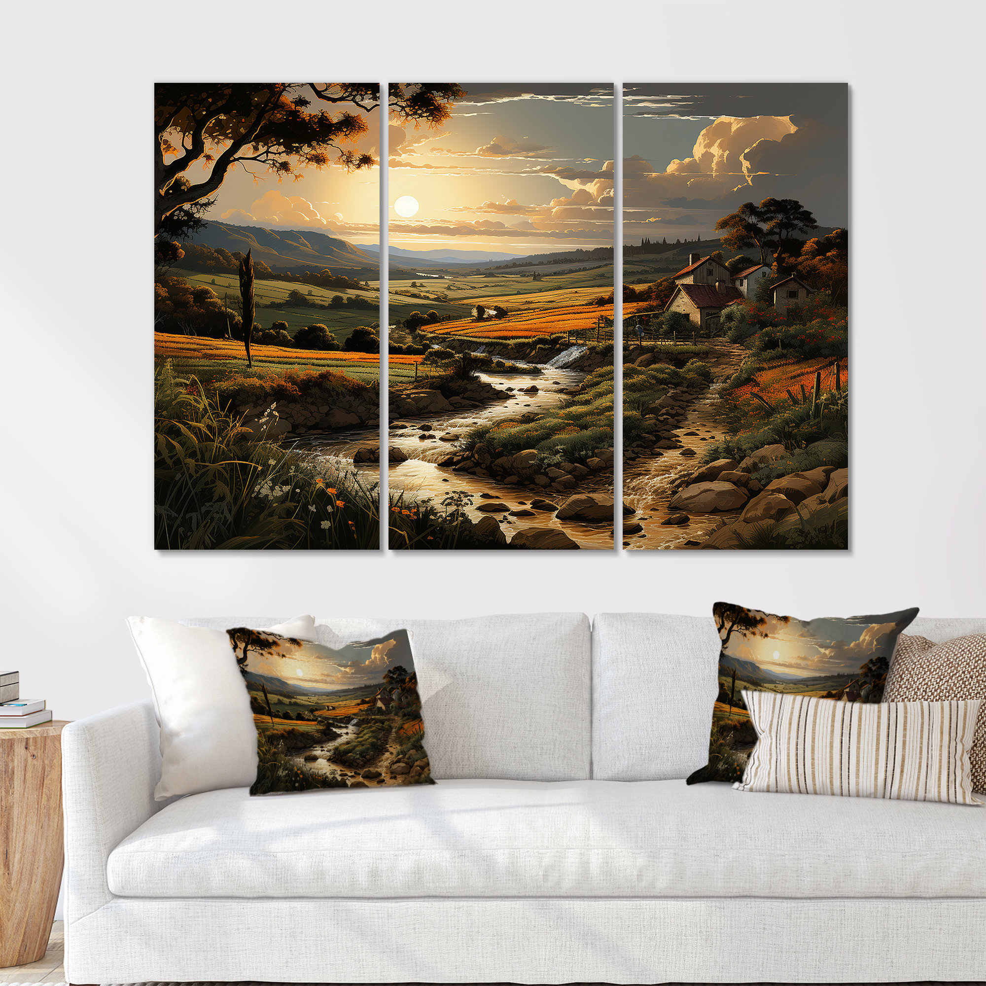Lark Manor™ Vineyard Charm Landscape V - Vineyard Canvas Wall Art Set ...