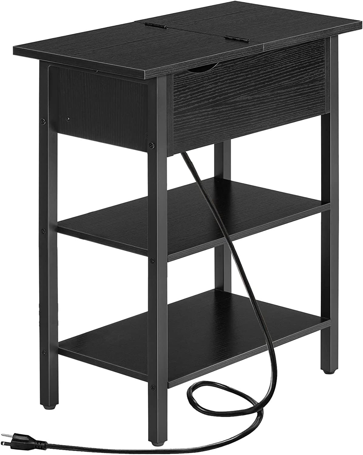 17 Stories Mychele 25.2" Tall End Table with Storage and Charging ...