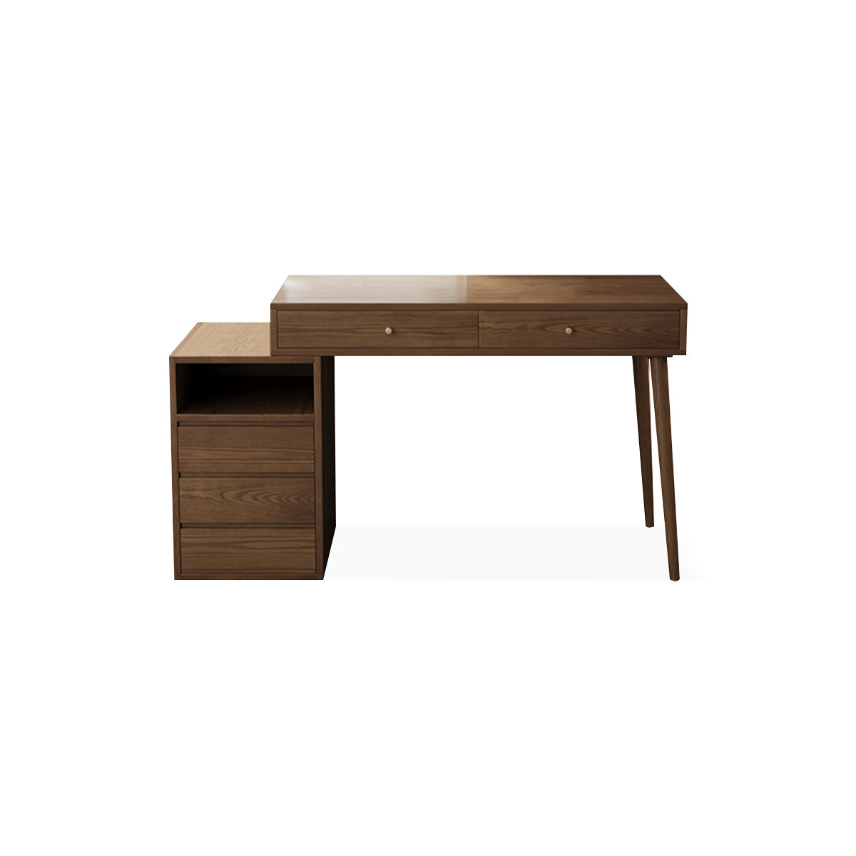 Cozynest Walnut Rectangular Solid Wood desks | Wayfair