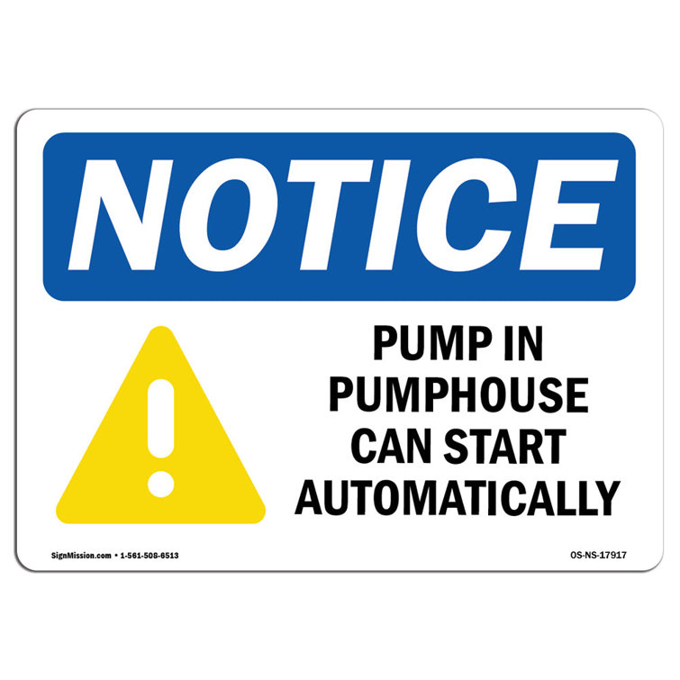 SignMission Pumps in Pumphouse Can Start Sign with Symbol | Wayfair